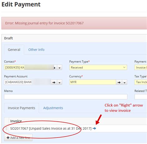 Payment For Unpaid Purchase Or Unpaid Sales Invoices SB Support Portal