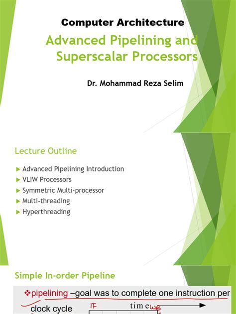 advanced pipelining and superscalar processor 1 pdf