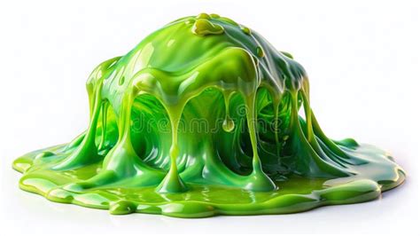 A Stunning Panoramic View Of Viscous Slime Flowing Over A White Surface