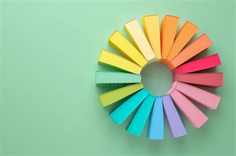 Generative Ai Image Of Colorful Palette Circle Pie Concentric Chart Diagram Wallpaper Stock