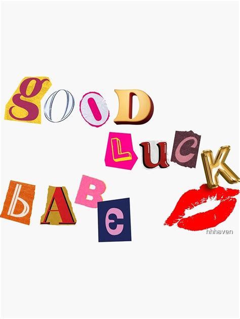 Pop Music Good Luck Babe Scrapbook Design Sticker For Sale By Hhhaven