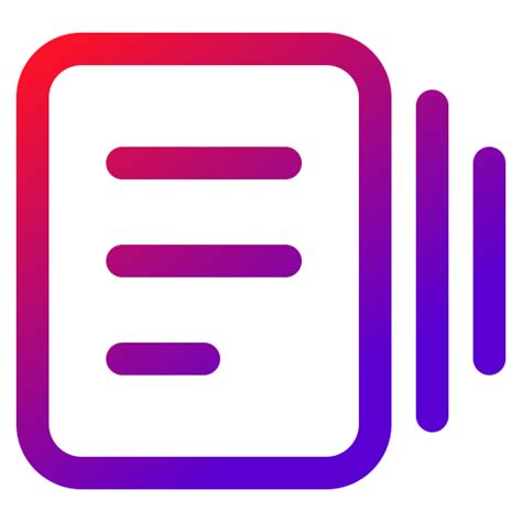 Doc Generic Gradient Outline Icon