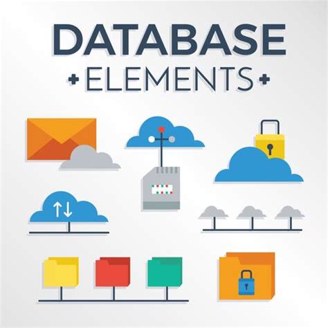 Vector De Elementos De Base De Datos Gratis 166867 Vector En Vecteezy