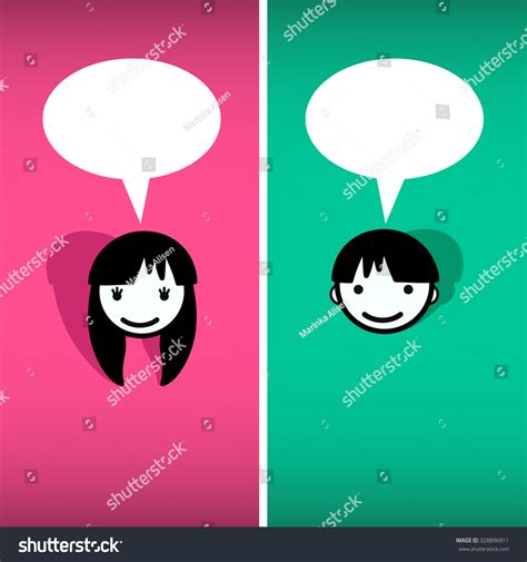 Girl Babe Man Woman Speech Bubbles Stock Vector Royalty Free 328896911
