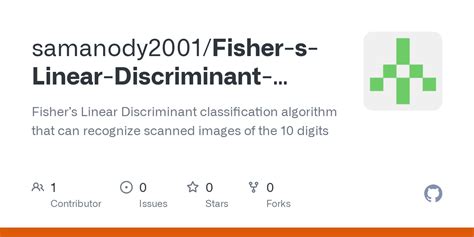 Github Samanody2001fisher S Linear Discriminant Classification