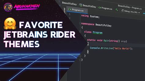 My Favorite JetBrains Rider Themes Khalid Abuhakmeh