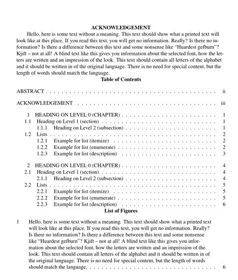Table Of Contents Tableofcontents Error Page Numbering Error Section Numbering Error Tex