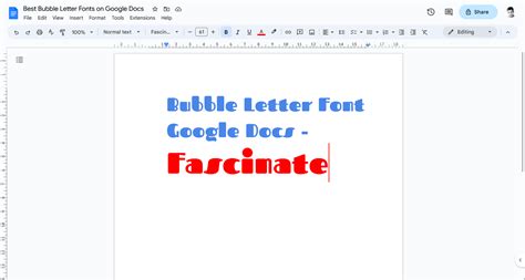 Best Bubble Letter Fonts On Google Docs
