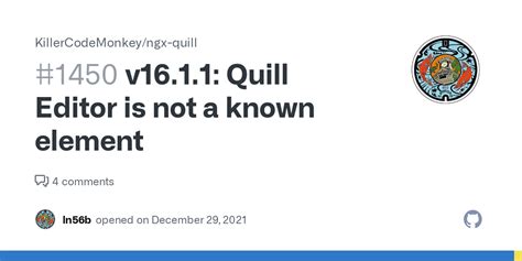 V16 1 1 Quill Editor Is Not A Known Element Issue 1450