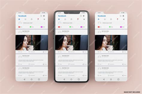 Premium Psd Facebook Mobile Interface Mockup Template
