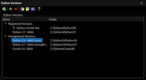 PyScripter New Feature Switching Python Versions