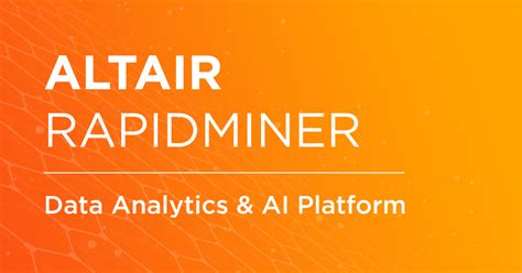 Data Analytics And Ai Platform Altair Rapidminer