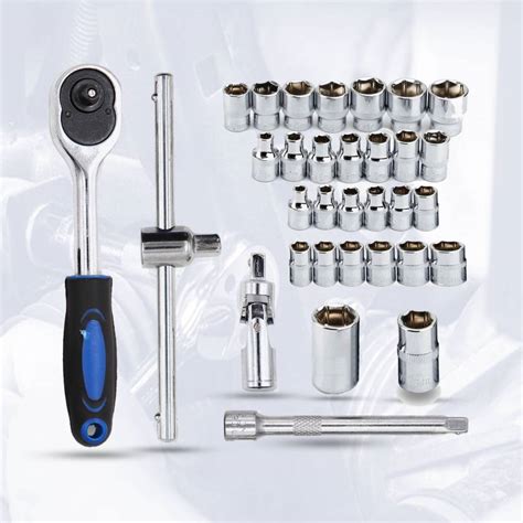 Hillgrove 32 Pieces Heavy 12inch Combinational Ratchet Socket Wrench