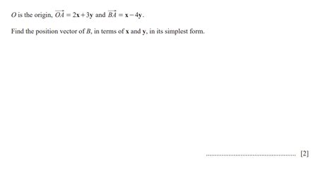 Vectors Past Paper Questions For Igcse Cambridge 0580