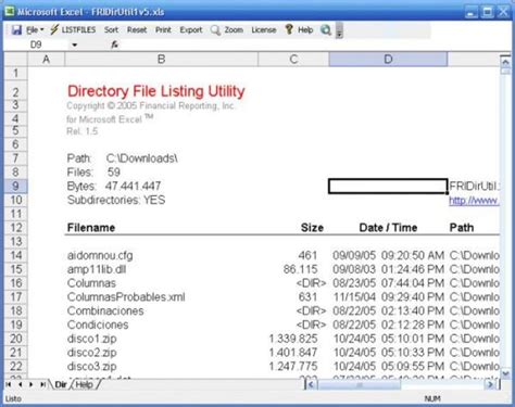 File Listing Utility Descargar