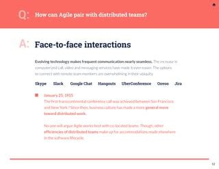 Agile Software Development With Remote Teams PDF Remote Working Careers