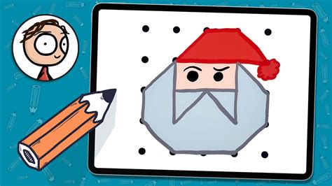 Как Да Нарисуваме Дядо Коледа Геометрични Фигури за Деца Youtube