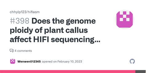 Does The Genome Ploidy Of Plant Callus Affect Hifi Sequencing And Reads