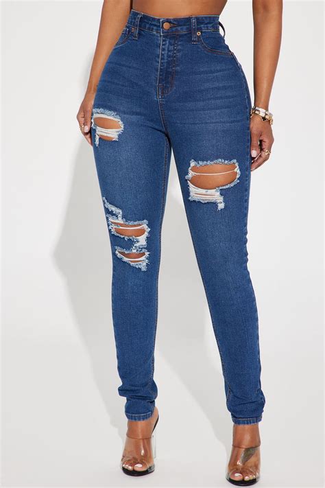 Bedford Booty Sculpting Ripped High Rise Stretch Skinny Jeans Dark