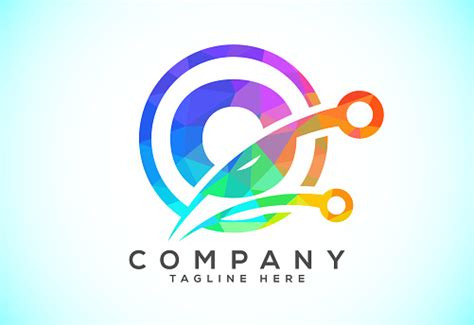 다각형 낮은 폴리 O 알파벳은 기술 기호 기호가 있는 원 안에 있습니다 기술 로고 디자인 개념 0명에 대한 스톡 벡터 아트 및 기타 이미지 Istock