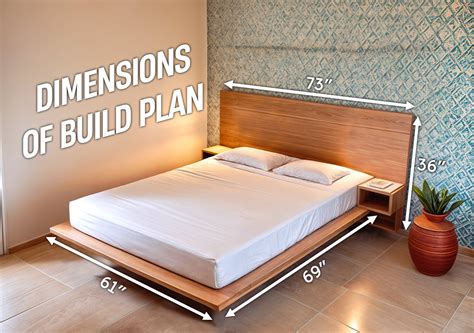 Diy Floating Platform Bed Frame Build Plan Complete Digital Plan