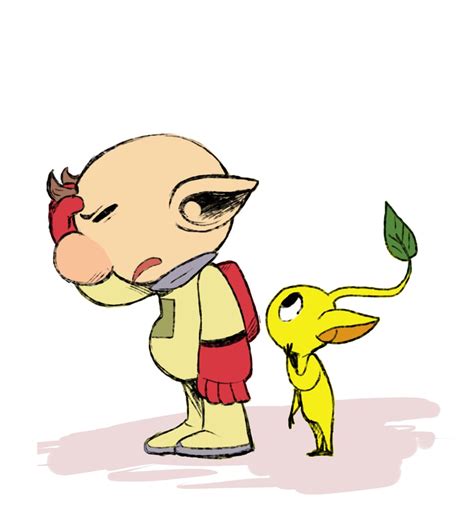 Olimar And Yellow Pikmin Pikmin Drawn By Urfbownd Danbooru