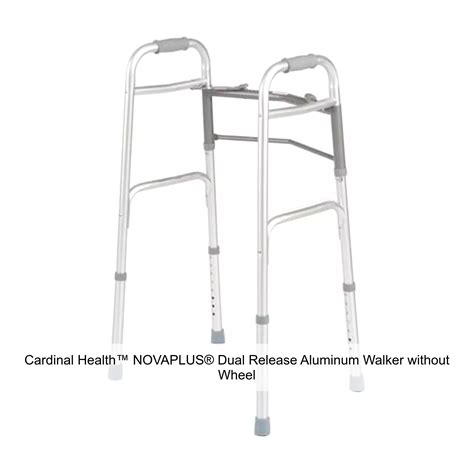 Cardinal Health™ Novaplus® Dual Release Aluminum Walker Without Wheel
