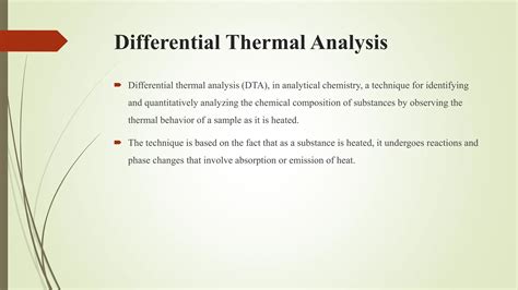 Differential Thermal Analysis Dtapptx