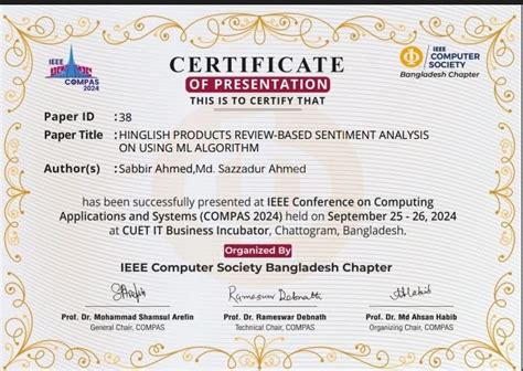Sabbir Ahmed On Linkedin Alhamdulillah Another Achievement For My Thesis Hinglish Product Review
