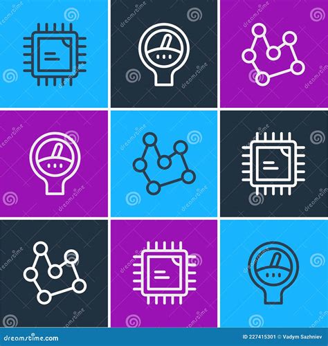 set processor cpu chemical formula power station plant earth globe data visualisation virus