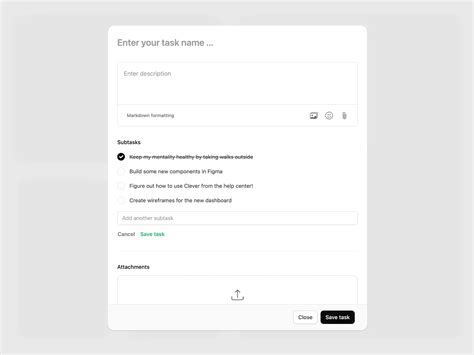 Bootstrap Task Creation Form With Subtasks And Attachments