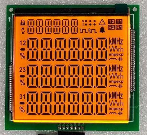 Monochrome Custom Segment Lcd Display For Energy Meter