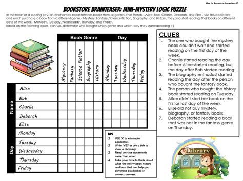 Printable Logic Puzzles Grid Printable Logic Puzzles