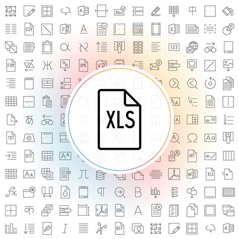 spreadsheet file format icons iconshock