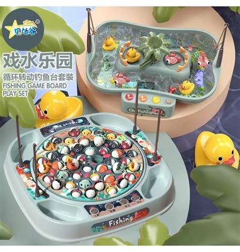 45pcs 어린이 전동 회전 낚시 장난감 교육용 티몬