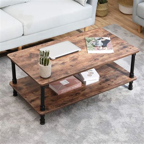 میز قهوه صنعتی ، میز کوکتل خانگی بونزی با پایه های قاب فولادی برای اتاق