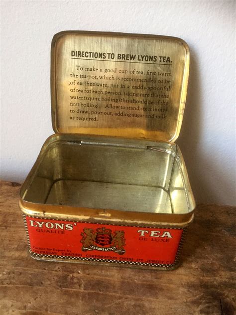 Lyons Tea Tin England Tin Vintage Granny Chic Nanna Chic Collectable