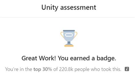 Artem Naidenov On Linkedin A Small Achievement Passed The Test For Knowledge Of The Unity Game