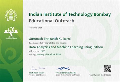 Gurunath Shrikanth Kulkarni On Linkedin Im Excited To Share That I Have Completed The Data