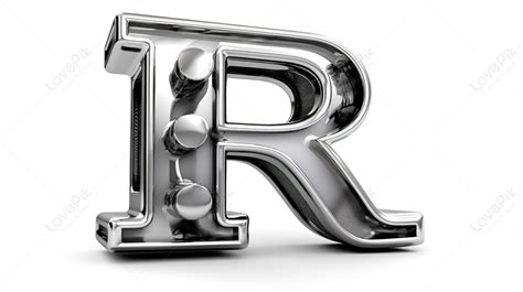 3d 렌더링된 글꼴 흰색 배경에 광택 있는 금속 질감이 있는 대문자 R 글꼴 배경 하얀색 배경 R 배경 이미지 Hd 글꼴 하얀색 R 배경 사진 무료 다운로드