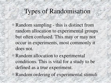 Ppt Exploring The Art Of Randomisation In Experiments Powerpoint Presentation Id 9105852