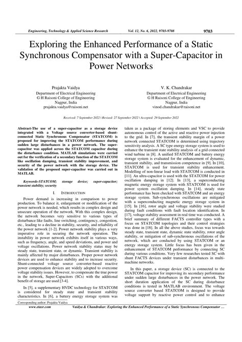 Pdf Exploring The Enhanced Performance Of A Static Synchronous