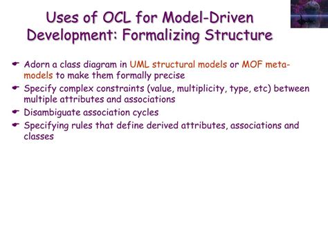 Ppt The Object Constraint Language Ocl Powerpoint Presentation