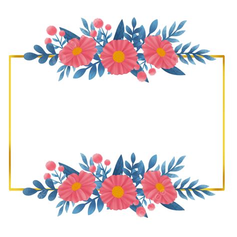 Rectangle Floral Frame Png At Liam Threlfall Blog