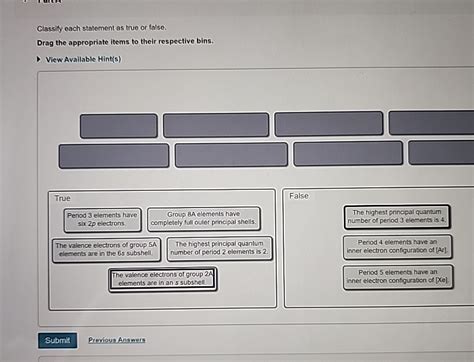 Solved Classify Each Statement As True Or Falsedrag The