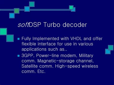 Ppt Turbo Decoder Core For Asicandsystem Development Powerpoint Presentation Id633555
