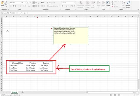 C Set Html In Comment In Excel Using Asposecells Stack Overflow