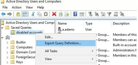 Using Saved Queries In Aduc Mmc Active Directory User And Computers