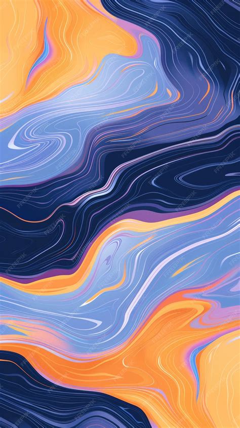 An Abstract Wave Pattern Flowing Lines And Curves Background Wallpaper Premium Ai Generated Image