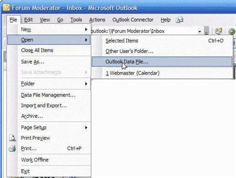 Open An Existing Personal Data File Pst In Outlook Outlook Tips